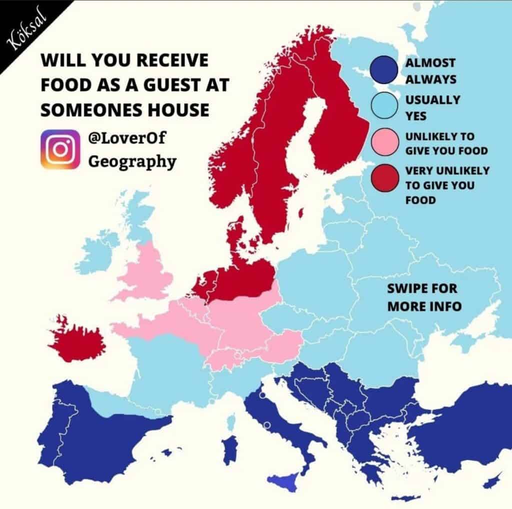 Will You Be Offered Food As A Guest (Map) - Cereal Secrets