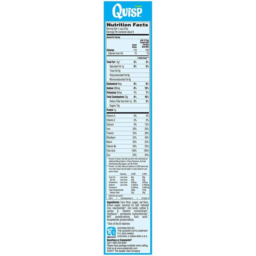 Is Quisp Cereal Healthy? Ingredients & Nutrition Facts 2025
